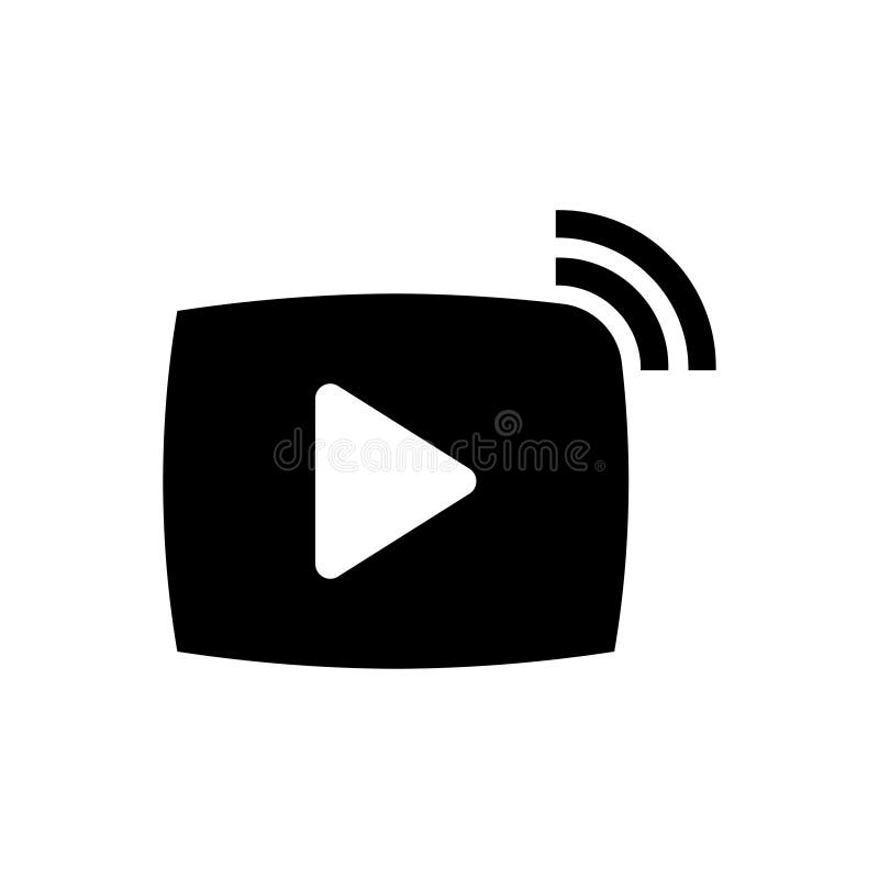 Video Broadcasting Icon stock vector. Illustration of icon - 192458203