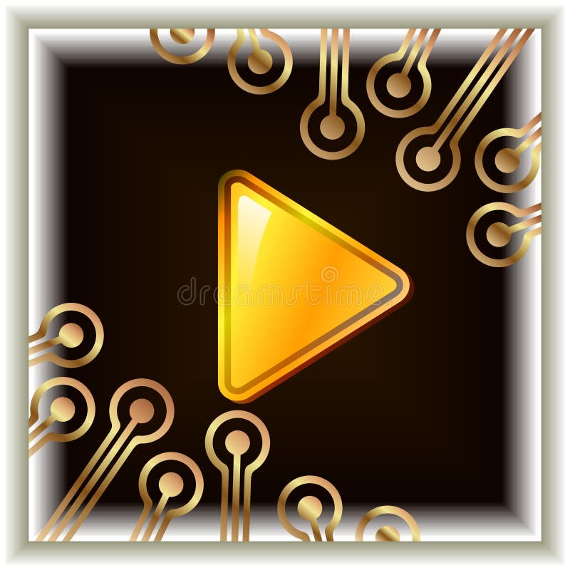 The video button stock illustration. Illustration of symbol - 26221728