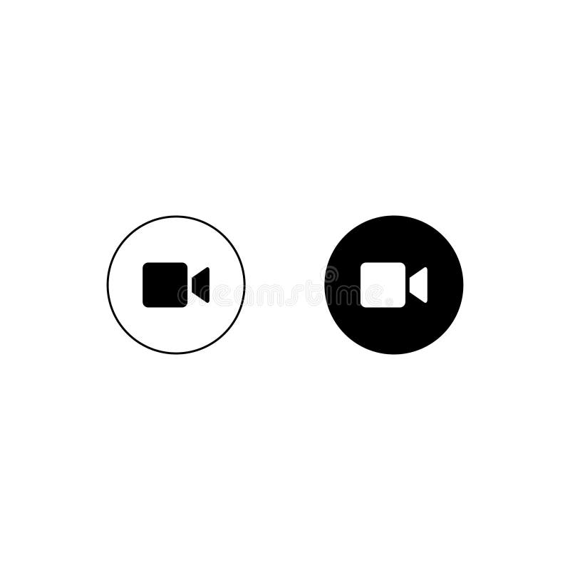 Video Button Icon Vector Isolated on White Background Stock Vector ...