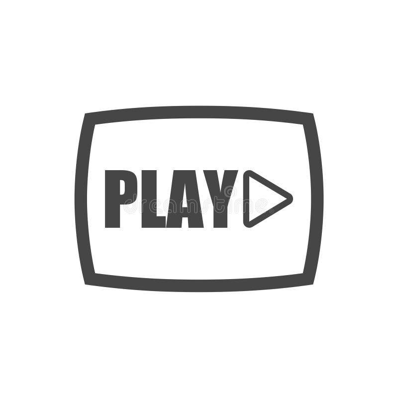 Simple Play Button Logo Media Player Vector Stock Vector - Illustration ...