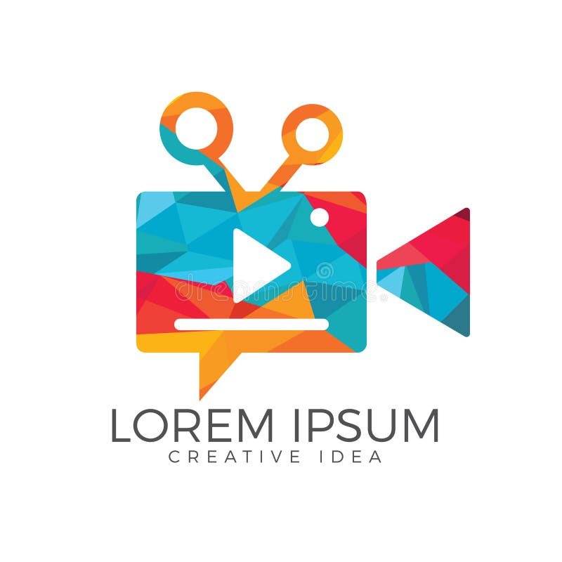 Cam Chat Logo Design. stock vector. Illustration of equipment - 103585346