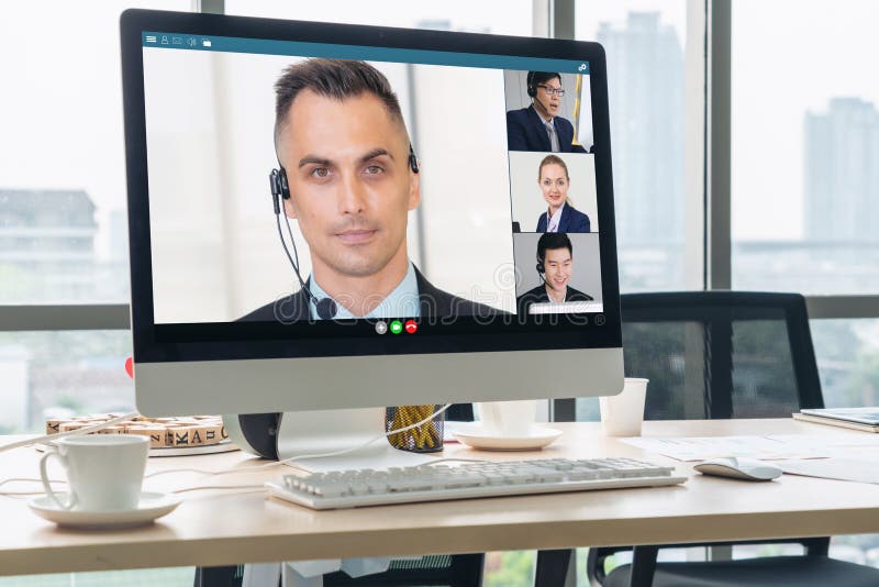 3,225 Zoom Business Call Online Meeting Stock Photos - Free & Royalty ...