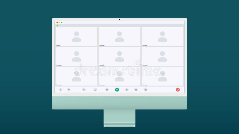 Video Call Screen Template. Video Call Black Interface for Social ...