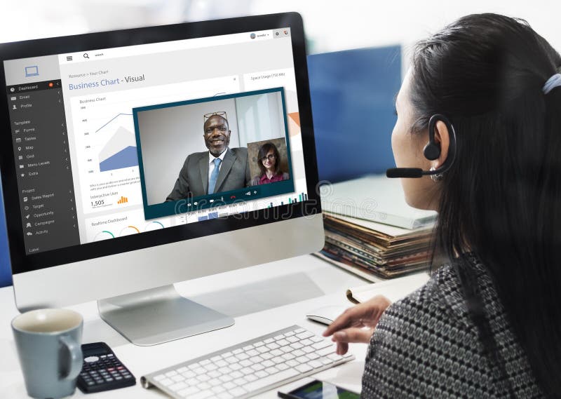 Video Call Chat Meeting Talking Concept Stock Photo - Image of support ...