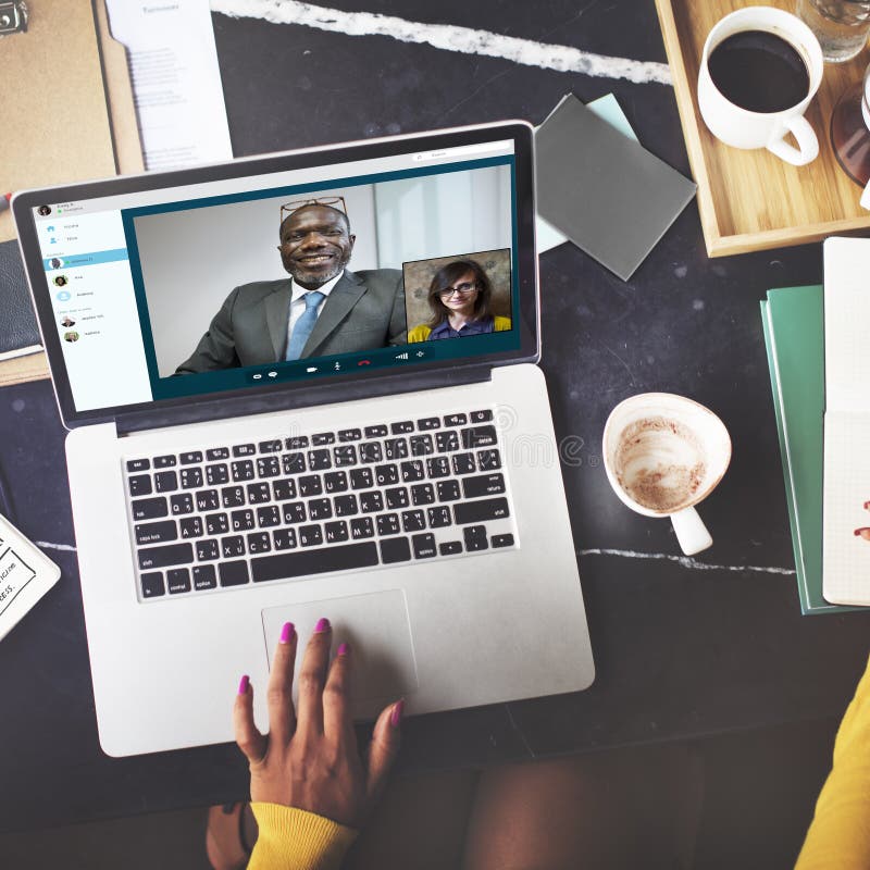 Video Call Conference Chatting Communication Concept Stock Image ...