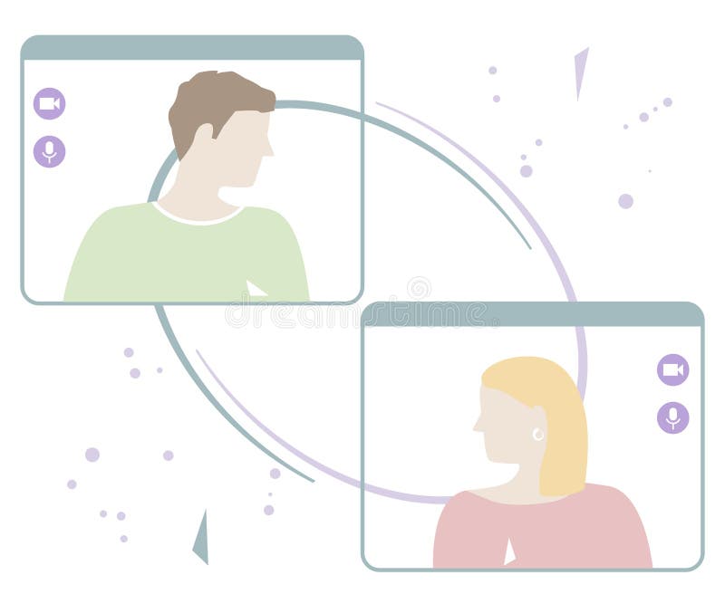 Virtual Tv Chat Set 17 stock illustration. Illustration of abstract ...