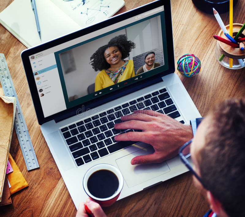 Video Call Facetime Chatting Communication Concept Stock Image - Image ...