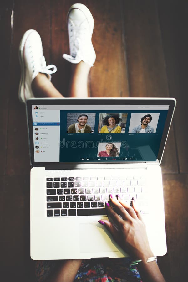 Video Call Facetime Chatting Communication Concept Stock Photo - Image ...