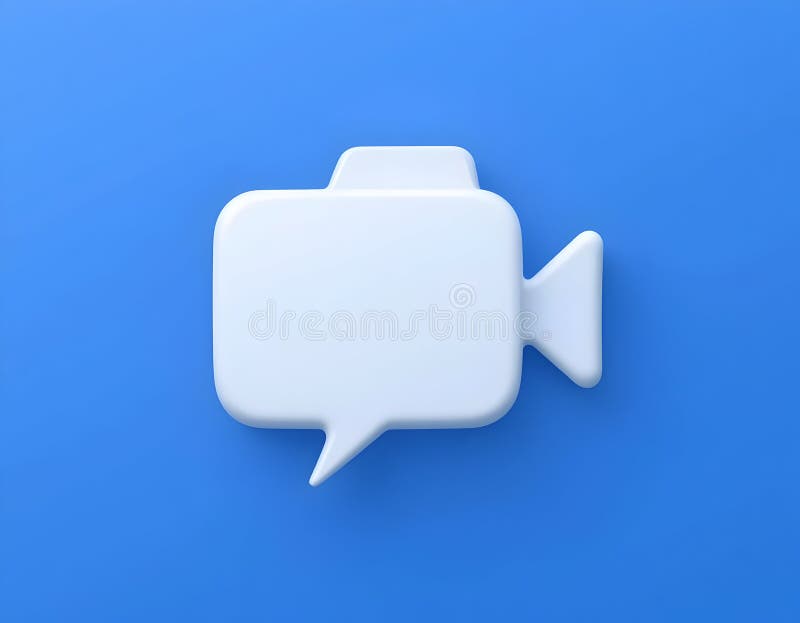 Video Call Icon on Blue Background Representing Modern Communication ...
