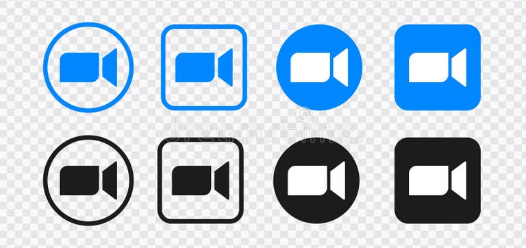Video Call Icon Set, Vector Eps. Streaming Video Call Symbol, Vector ...