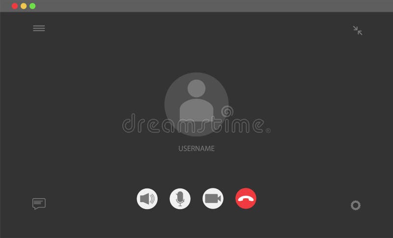 Video Call Interface Concept. Video Conferencing Template. Video Chat ...