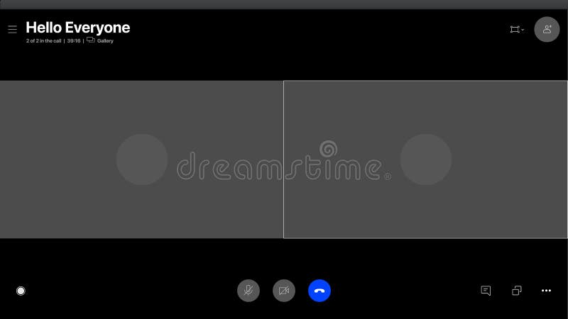 Video Call Interface Template. Meeting App Flat Vector UI Interface ...