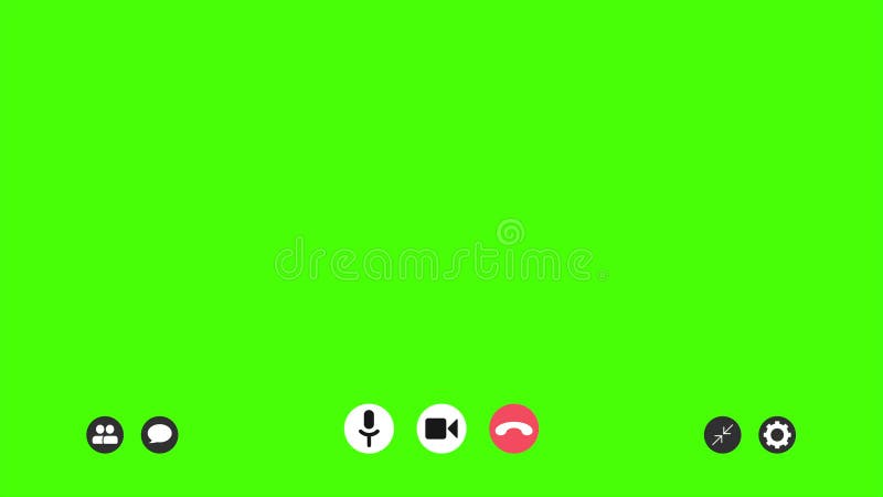 Video Call Meeting Conference Template Interface Animation Green Screen ...
