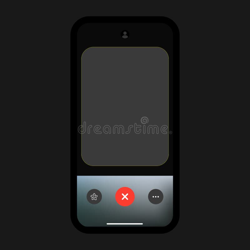 Video Call Mobile Interface Concept. UI Vector Illustration Stock ...
