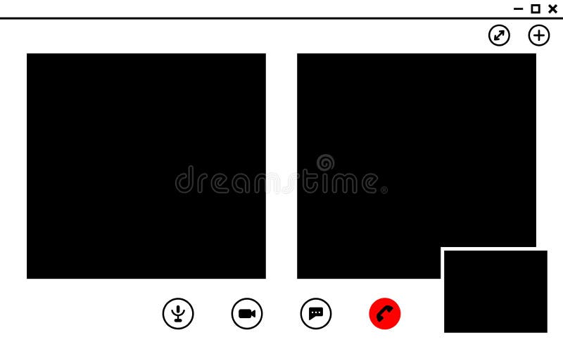 Video Call Screen Template. Illustration for Photoshop Stock ...