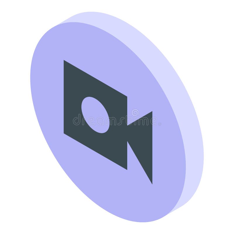 Video Call Symbol Icon, Isometric Style Stock Vector - Illustration of ...