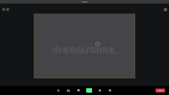 Zoom Video Call Template. Meeting App Flat Vector UI Interface Stock ...