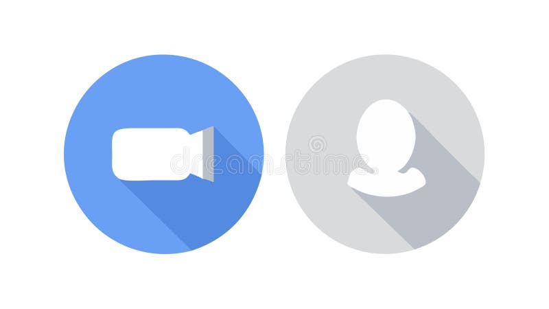 Video Call User Icon, Online Communication Symbol, Vector Design ...