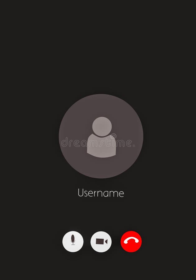 Video call user interface. stock illustration. Illustration of line ...