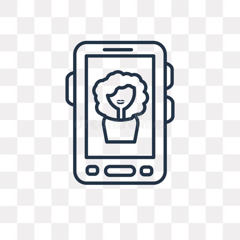 Video Call Vector Icon Isolated on Transparent Background, Linear Video ...