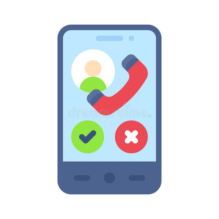 Video Call or Voice Call App Icon, Mobile Application Vector ...
