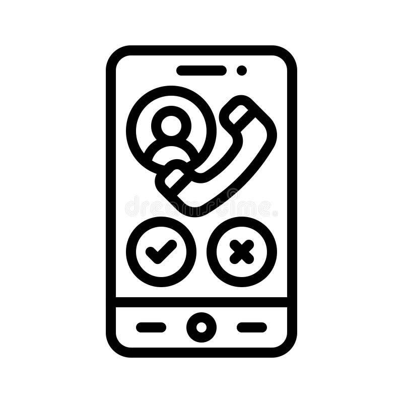 Video Call or Voice Call App Icon, Mobile Application Vector ...