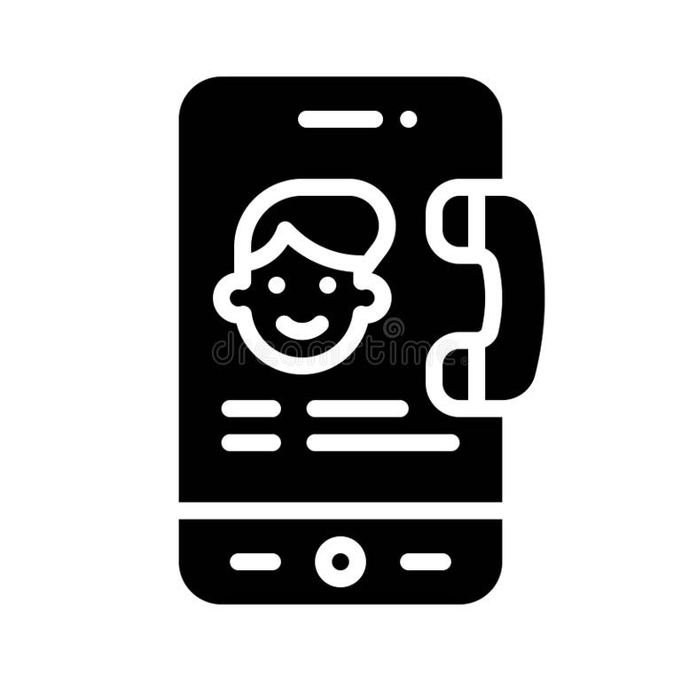 Video Call or Voice Call App Icon, Mobile Application Vector ...