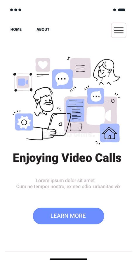 Video Calls Concept with People Using Digital Devices Surrounded by ...