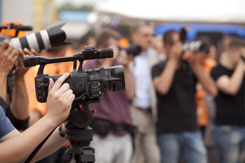 Video camera stock image. Image of operator, reportage - 27856819