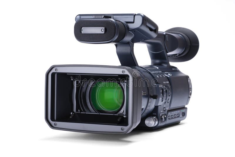 Video Camera Viewed from Back Stock Image - Image of black, seascape ...