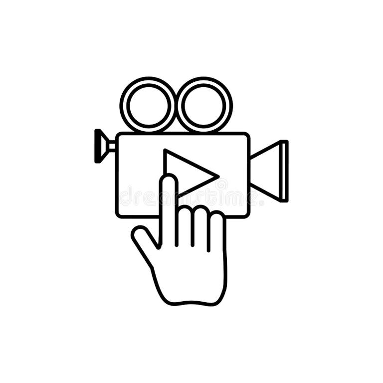 Video Camera App with Cursor Stock Illustration - Illustration of ...