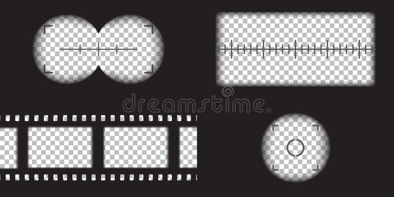 Video Camera, Binocular and Camera Roll Viewfinder Overlay. Camera and ...