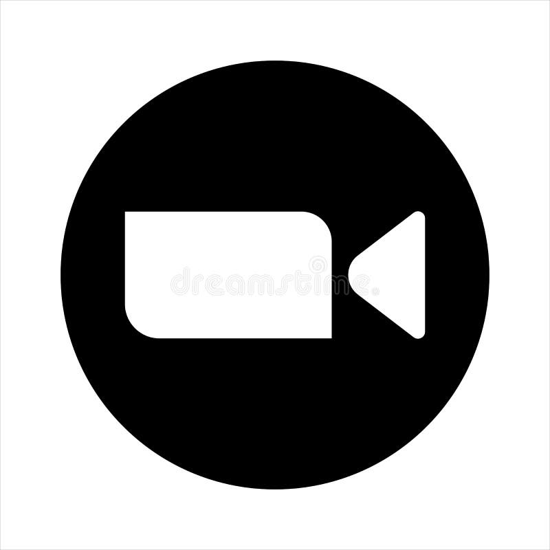 Set of Video Call / Camera Button and Record Button Trendy Flat Style ...