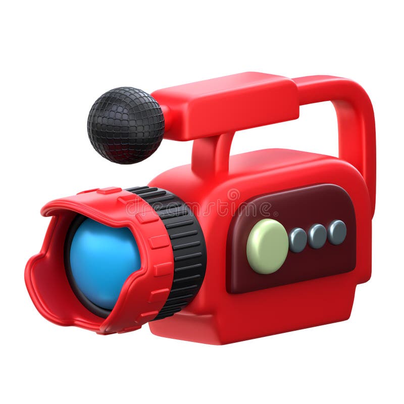 Video Camera 3D Icon Illustration Stock Illustration - Illustration of ...