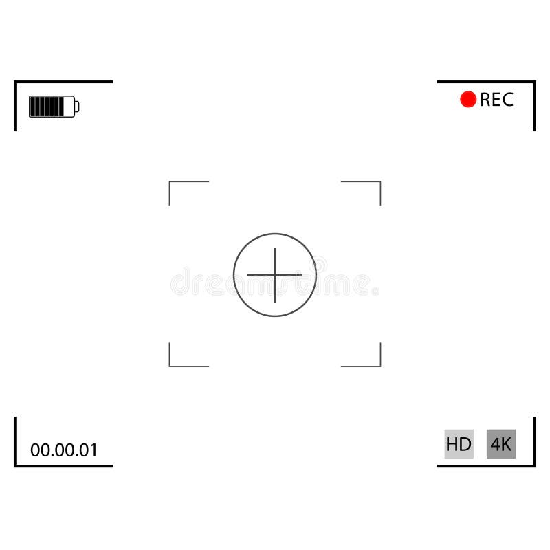 Video Camera Focusing Screen. Camera Frame. Interface Viewfinder ...
