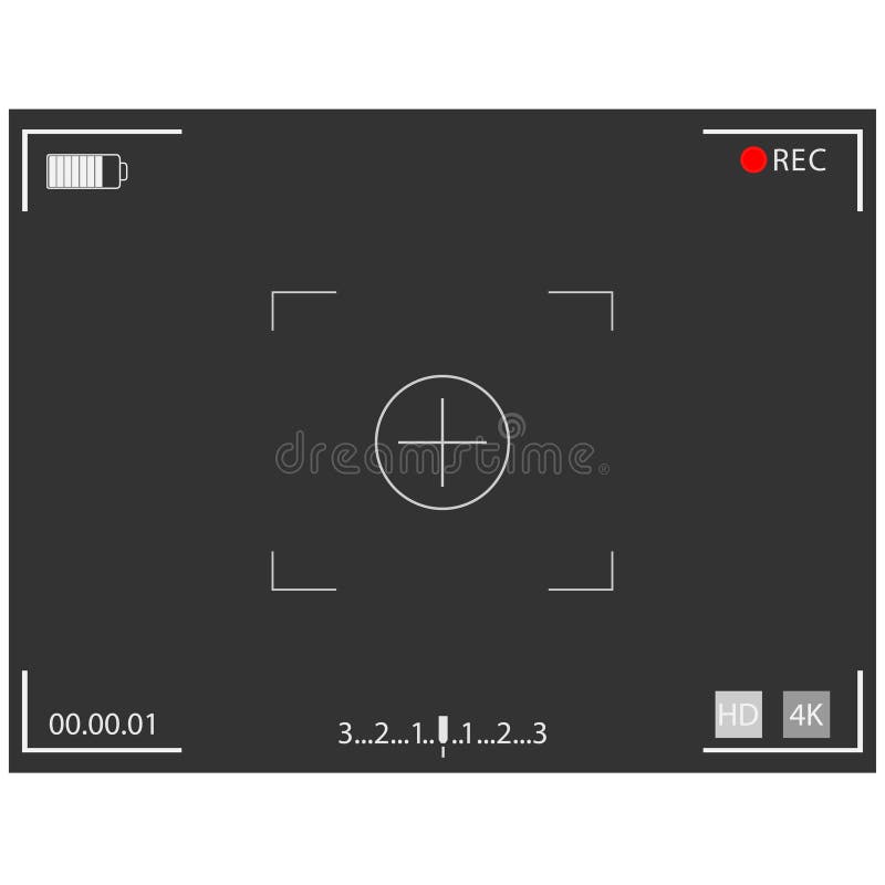 Video Camera Focusing Screen. Camera Frame Viewfinder Screen of Video ...