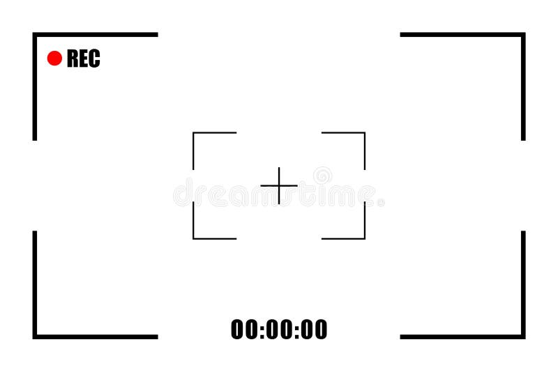 Ultrawide Video Camera Frame. Camcorder Ui Overlay Stock Vector ...