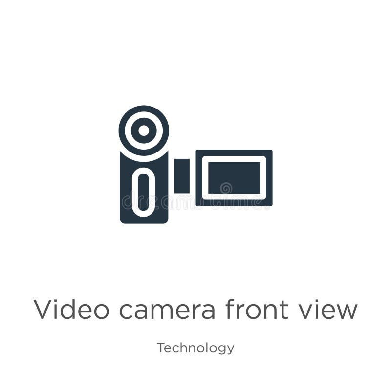 Video Camera Front View Icon Vector. Trendy Flat Video Camera Front ...