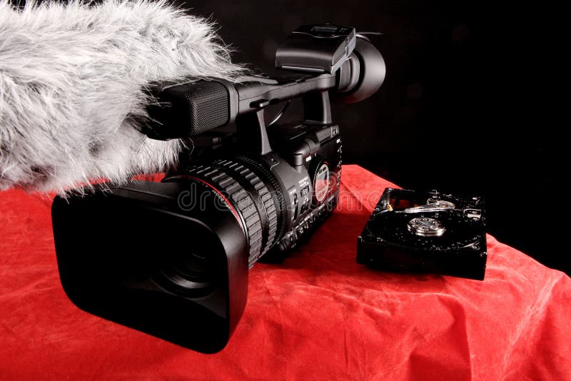 Video Camera And A Hard Disk Stock Photo - Image of equipment ...