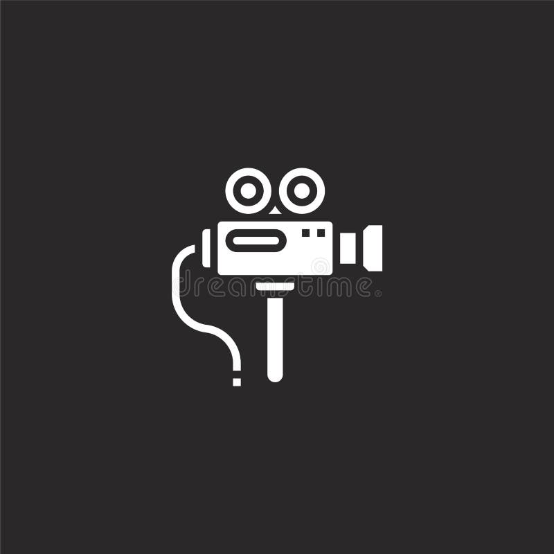 Video Camera Icon. Filled Video Camera Icon for Website Design and ...