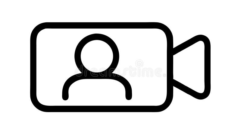 Video Camera Icon for Recording Filming Online Call, Vector Design ...