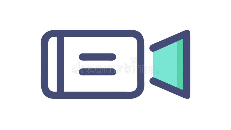 Video Camera Icon with OnScreen Menu, Vector Design Generative AI Stock ...