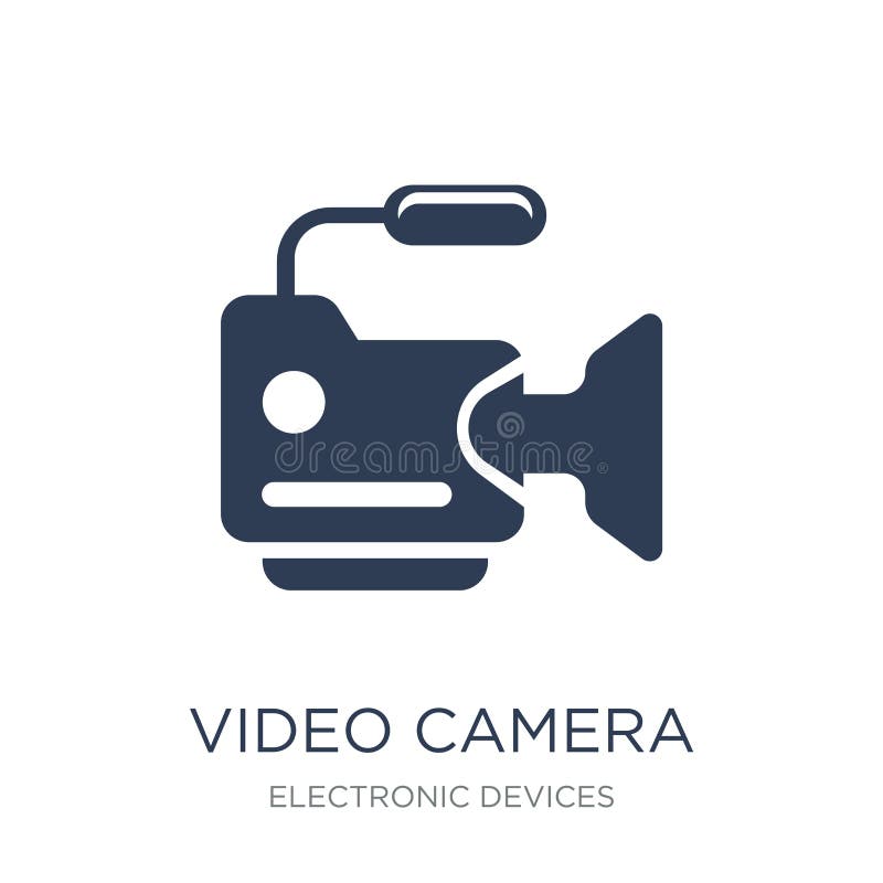 Video Camera Icon. Trendy Flat Vector Video Camera Icon on White Stock ...