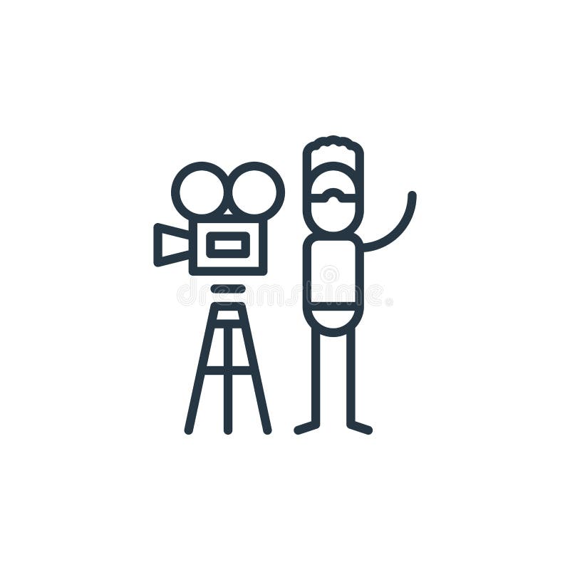 Video Camera Icon Vector from Arts Concept. Thin Line Illustration of ...