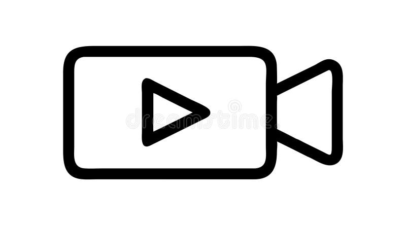 Video Camera Icon Vector for Film Recording Multimedia Content, Vector ...