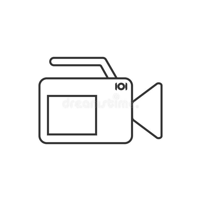Outline Video Camera Icon. Recorder Symbol. Web Button Stock ...