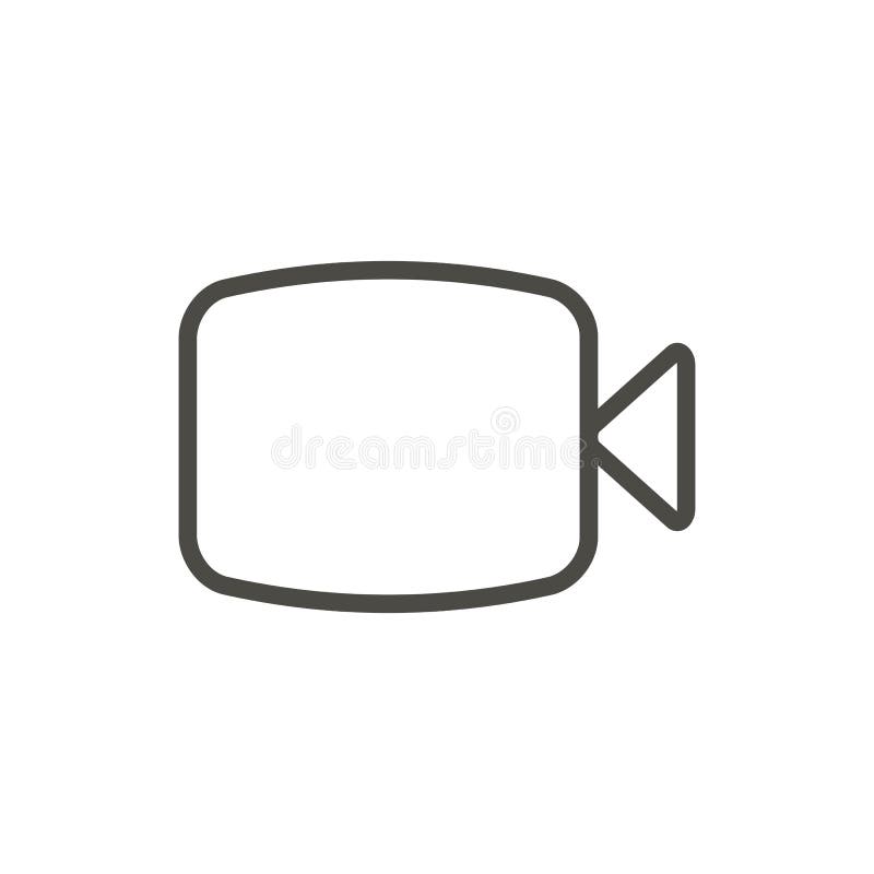 Video Camera Icon Vector. Line Live Stream Symbol Stock Vector ...