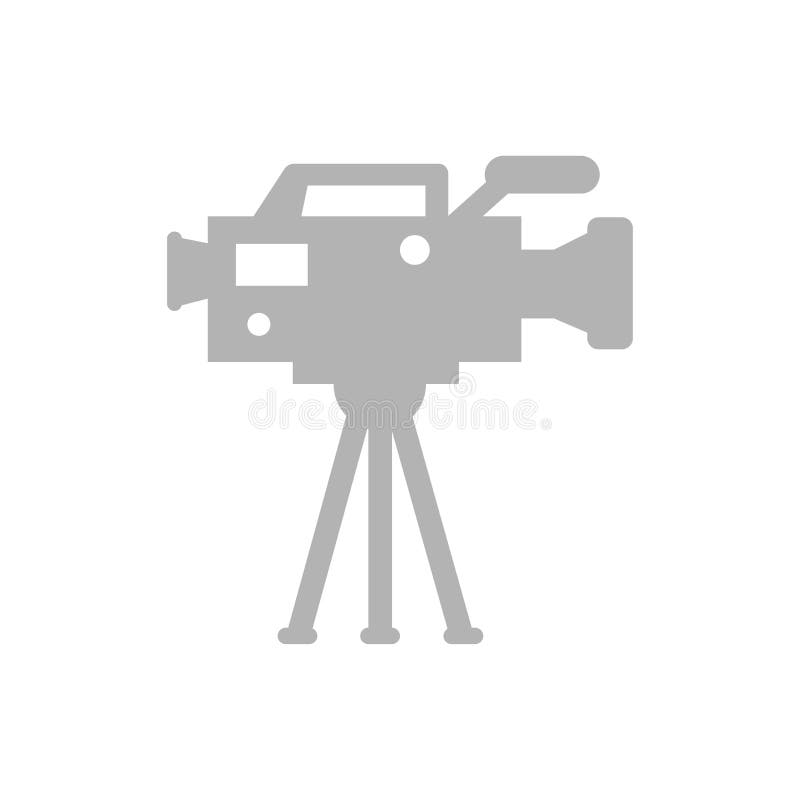 Video Camera Icon on a White Background, Vector Illustration Stock ...
