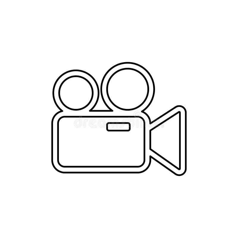Video Camera Icon on a White Background, Vector Illustration Stock ...