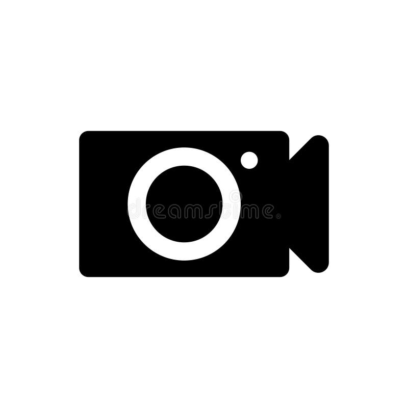 Video Camera Icon on White Isolated Background Stock Illustration ...